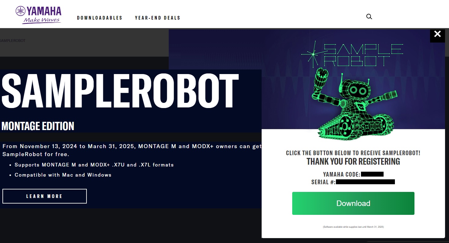 Samplerobot gratis para Montage M y MODX+ hasta 31 de marzo | Hispasonic