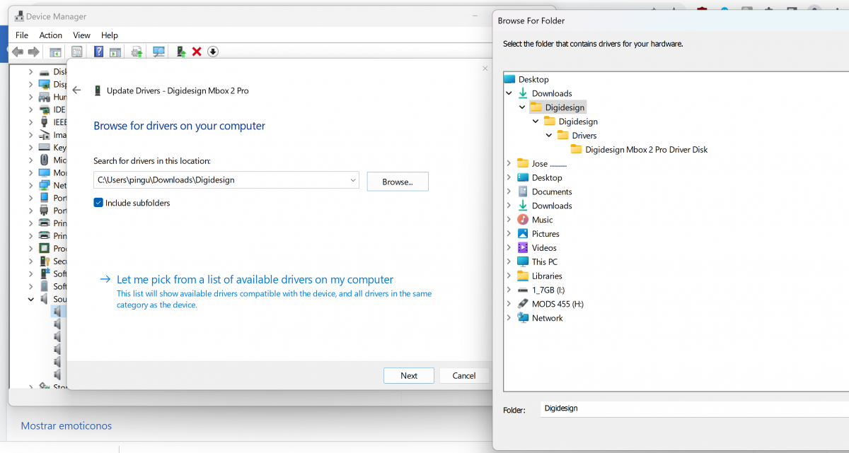 MBOX 2 PRO en Windows 10 y 11 con tarjeta Firewire PCIe x1 Drivers UEFI ...