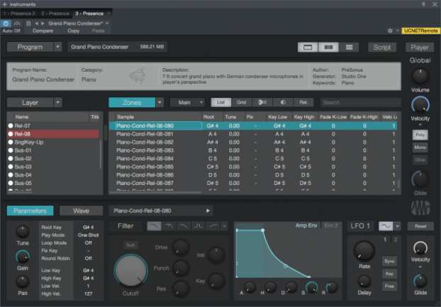 PreSonus Studio One mejora su sampler con Presence XT Editor | Hispasonic
