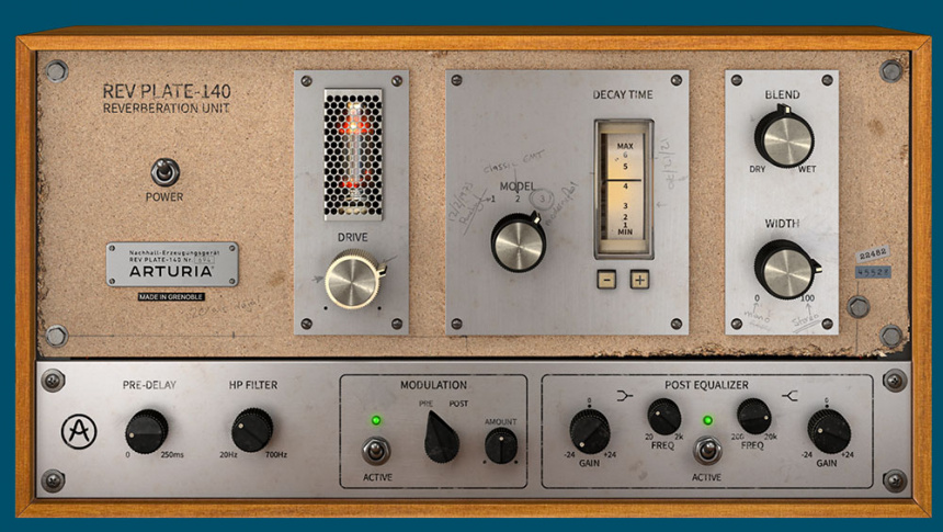 Arturia Rev Plate-140, nueva reverb gratis por tiempo limitado | Hispasonic