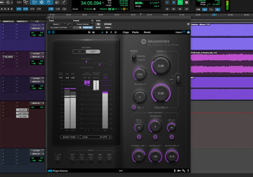Brainworx bx_limiter TP, un avanzado limitador true peak con ...
