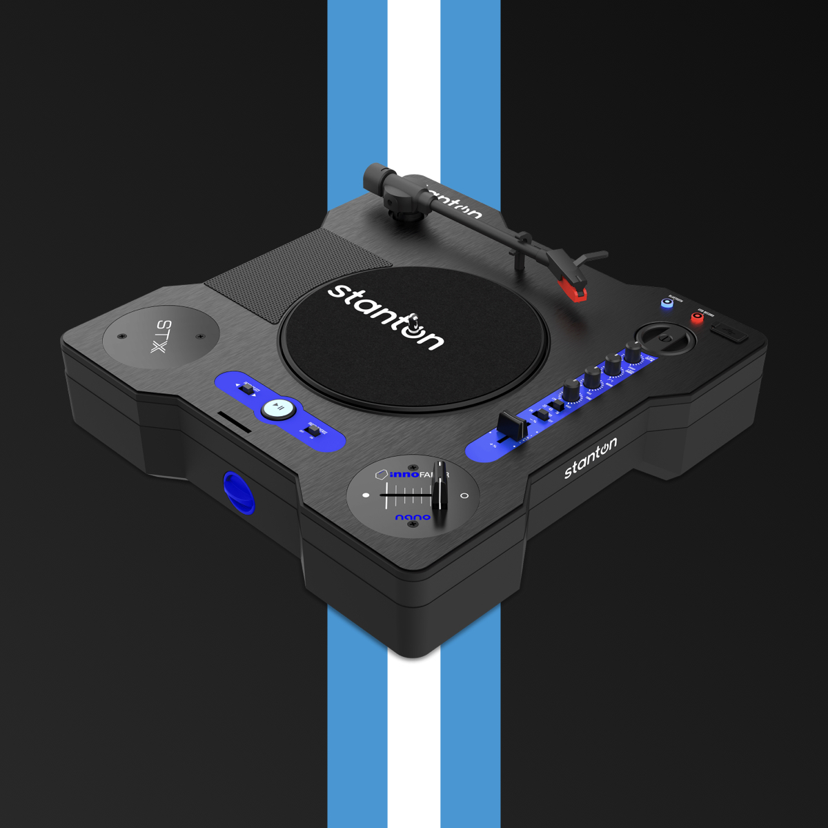 Stanton STX, un plato de scratch portátil con Innofader Nano integrado ...
