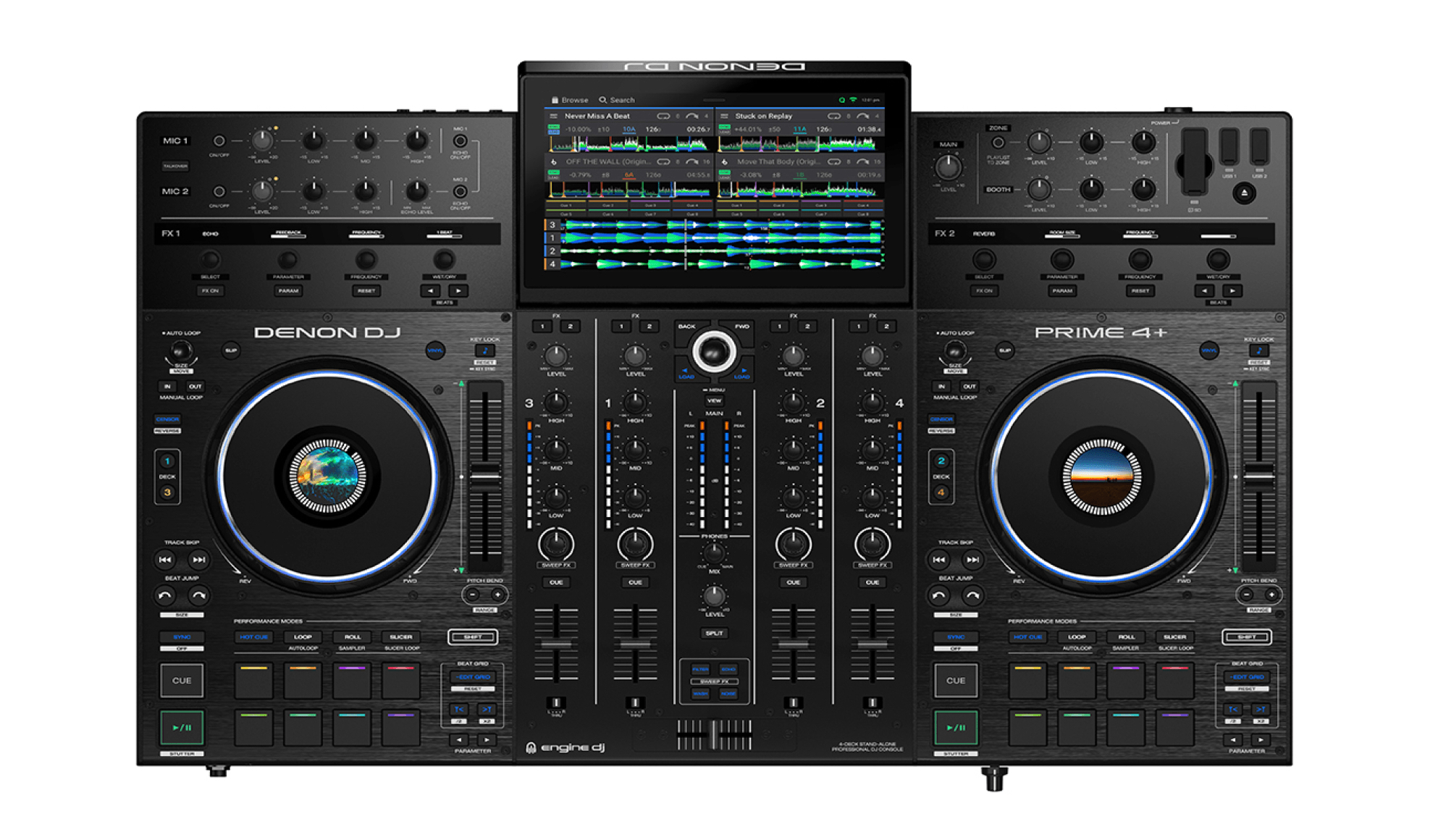 Denon Prime 4+ con función Stem disponible desde el dispositivo ...