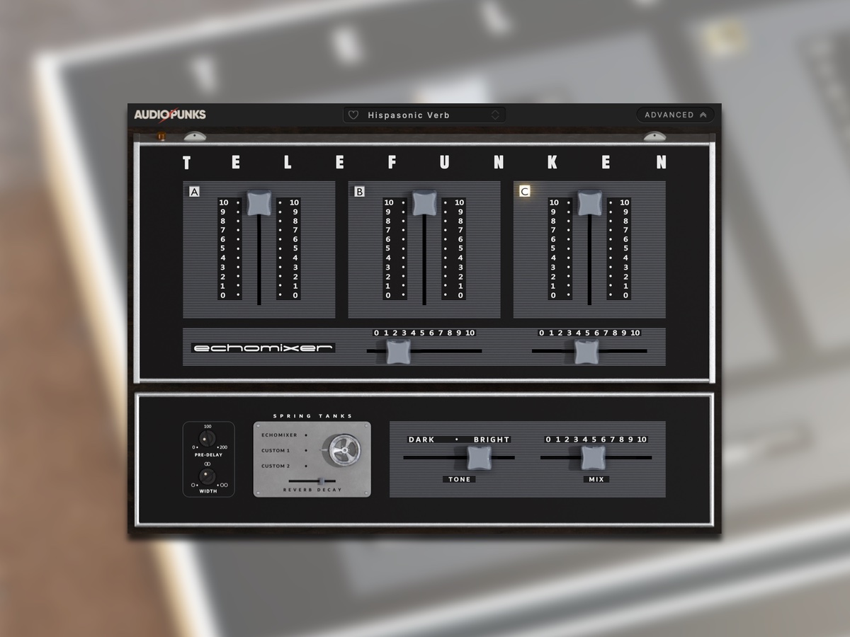 Audiopunks Telefunken Echomixer, un plugin que emula el raro preamplificador de germanio de 1961 ...