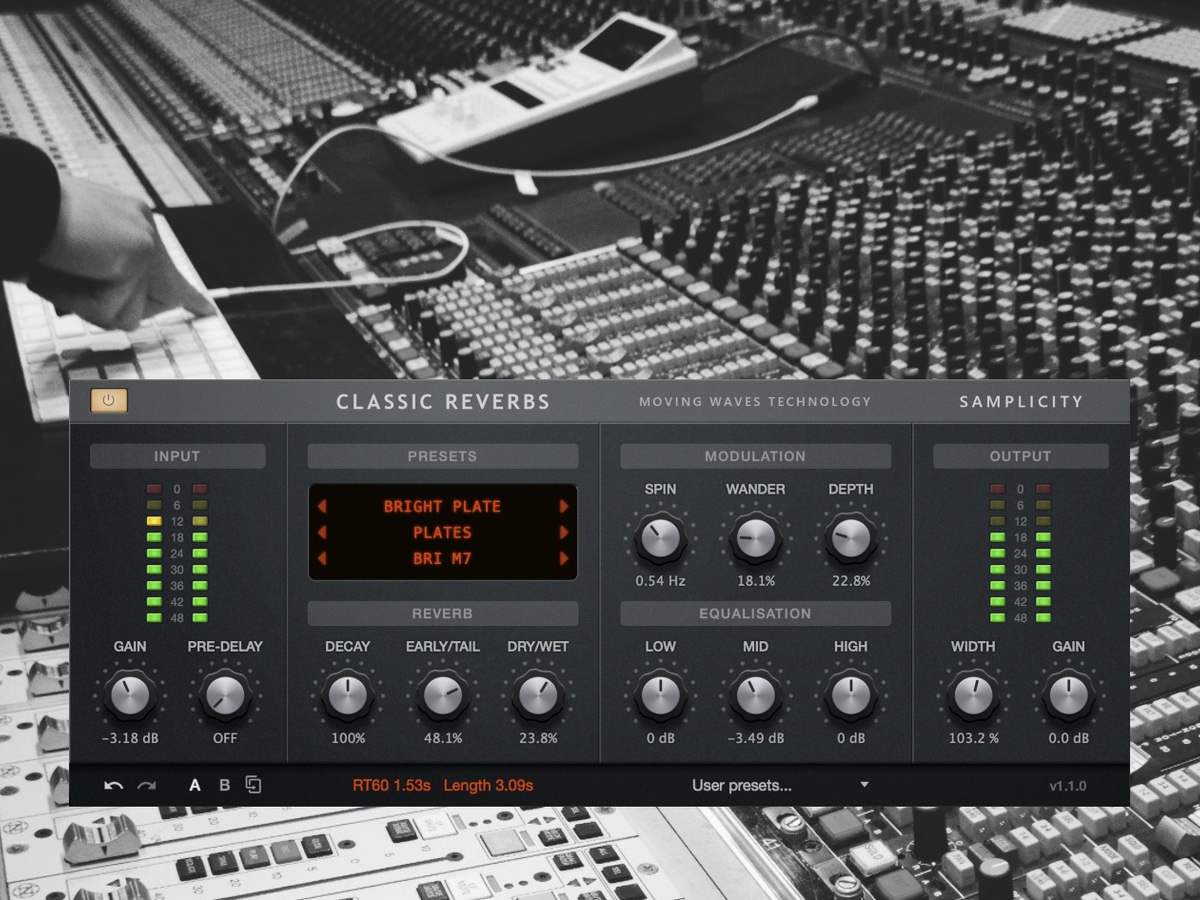 Samplicity Classic Reverbs, un plugin con sabor a Bricasti M7, Lexicon ...