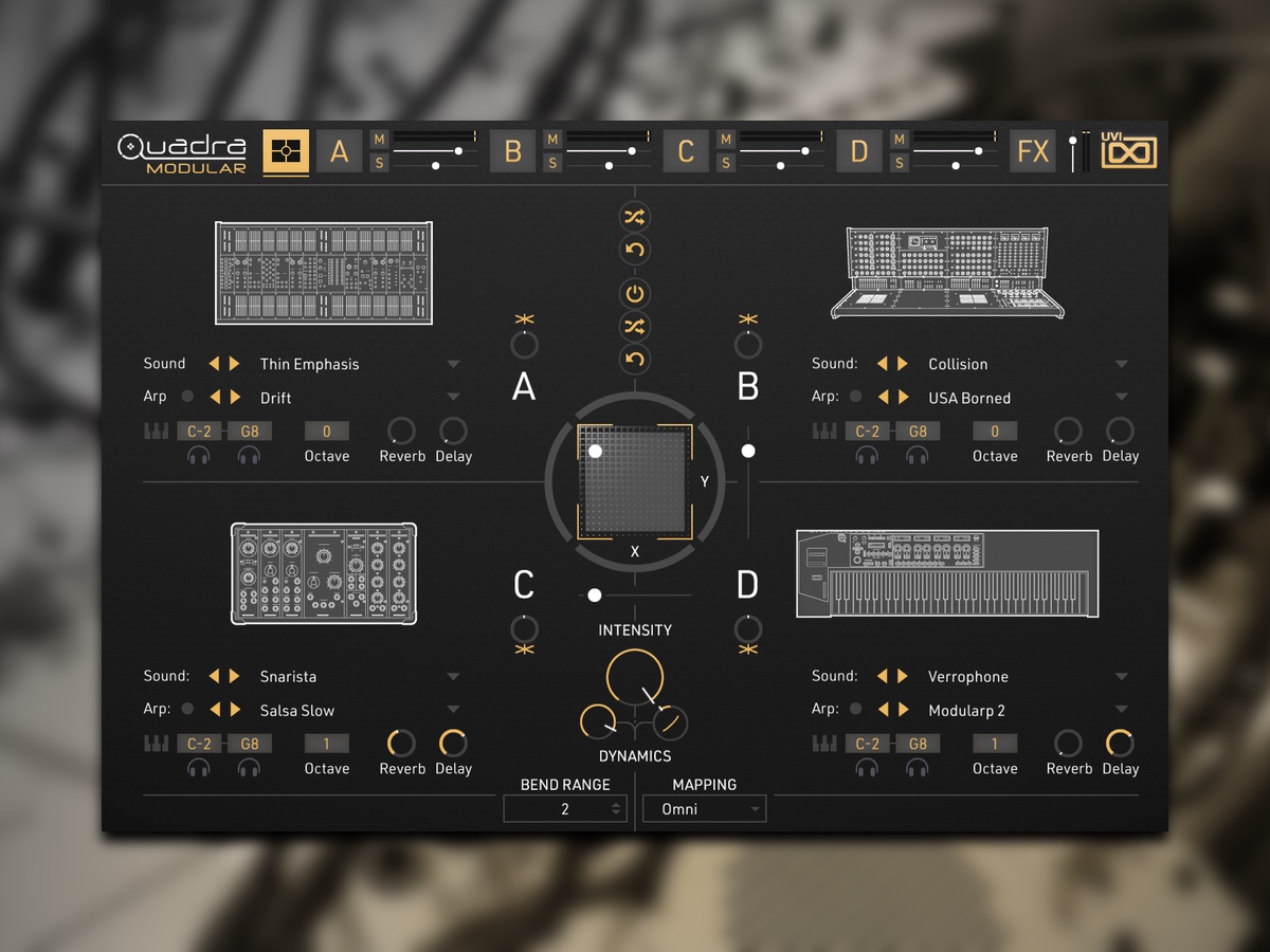 UVI Quadra Modular, un plugin de maniobras tetramodulares | Hispasonic