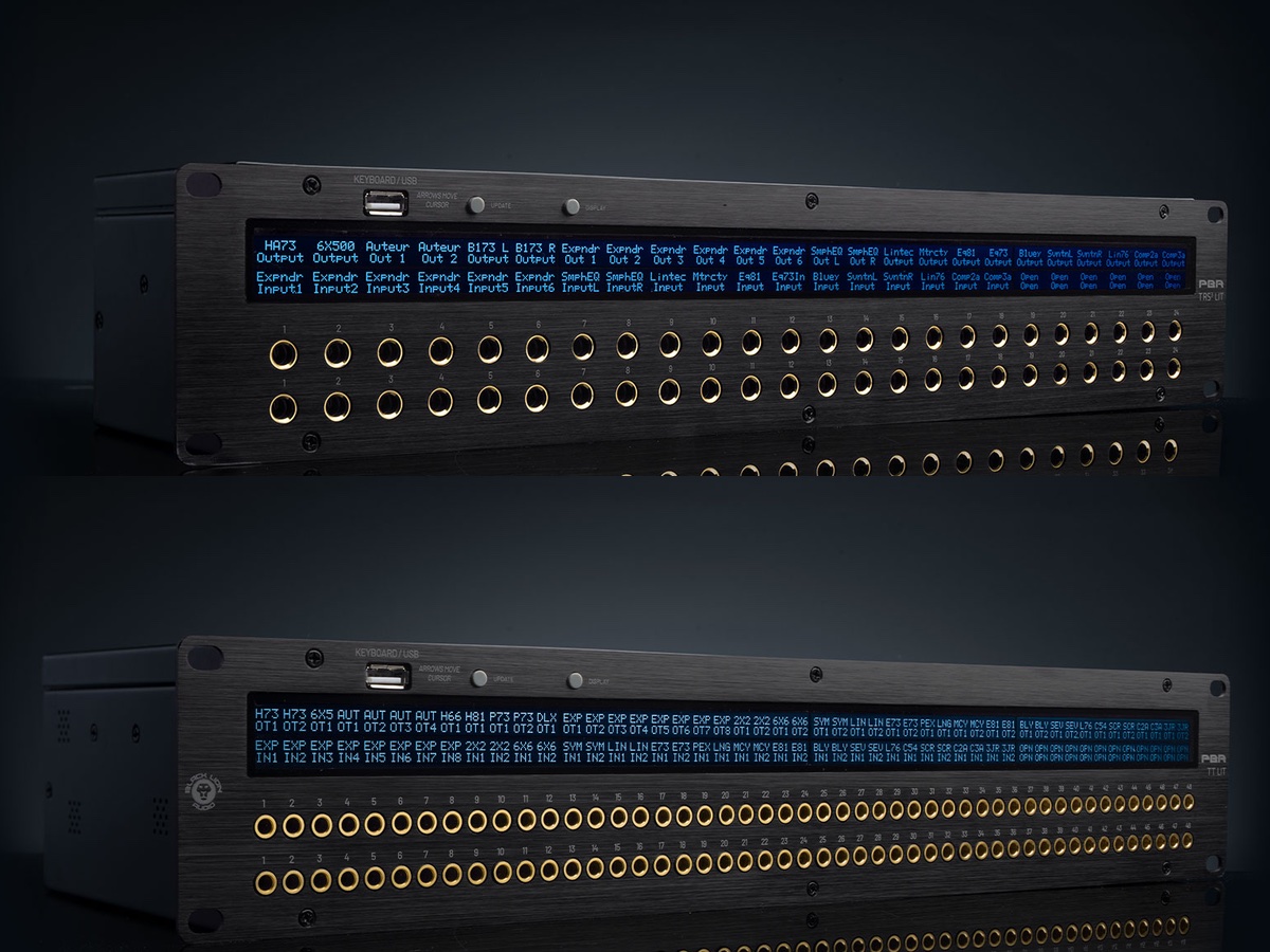 Black Lion PBR TRS³ LIT y PBR TT LIT, dos patchbays de 24 y 48 canales con pantallas LED ...
