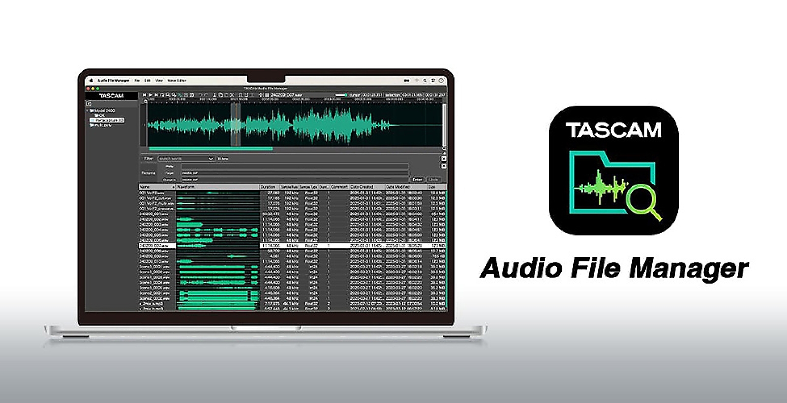 Tascam Audio File Manager: software gratuito para organizar grabaciones ...